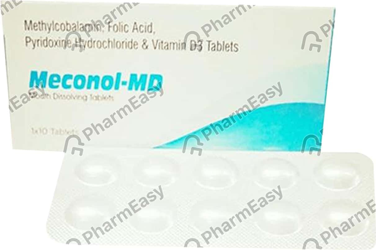 Meconol Md Strip Of 10 Tablets: Uses, Side Effects, Price & Dosage ...