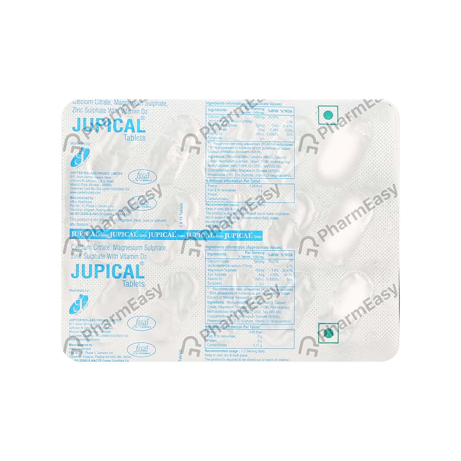 Buy Jupical Strip Of 15 Tablets Online at Flat 18% OFF* | PharmEasy