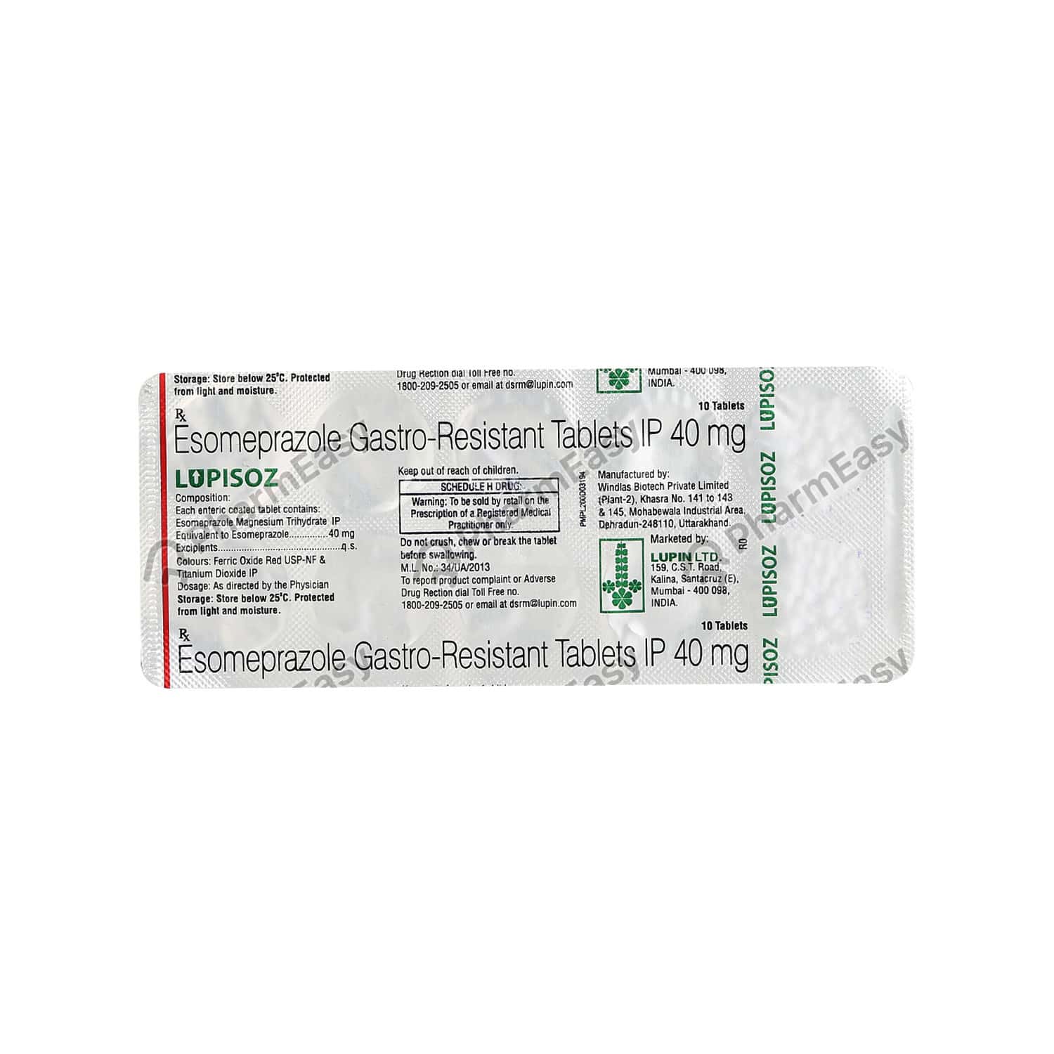 Lupisoz 40 MG Tablet (10): Uses, Side Effects, Price, Dosage ...