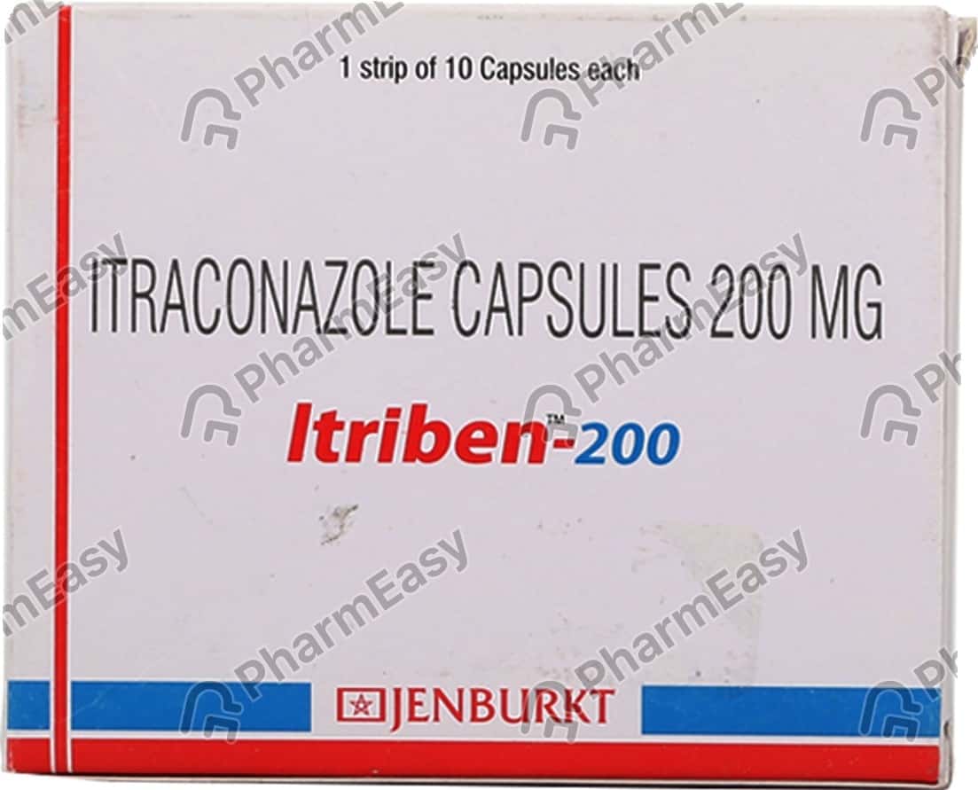 Itriben 200 MG Capsule (10): Uses, Side Effects, Price & Dosage | PharmEasy