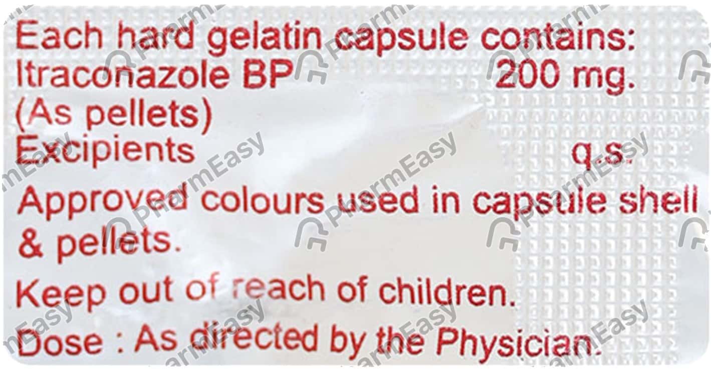 Itrason 200 MG Capsule (4): Uses, Side Effects, Price & Dosage | PharmEasy