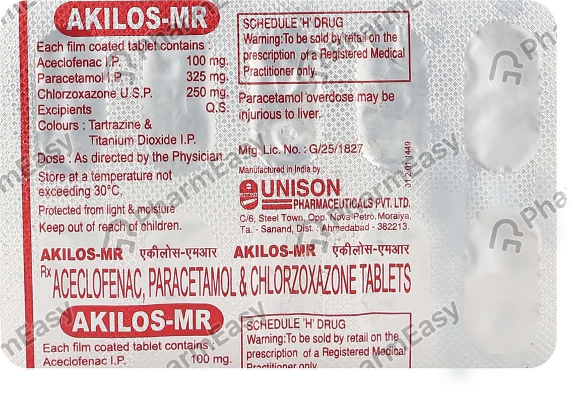 Akilos Mr Strip Of 10 Tablets: Uses, Side Effects, Price & Dosage ...