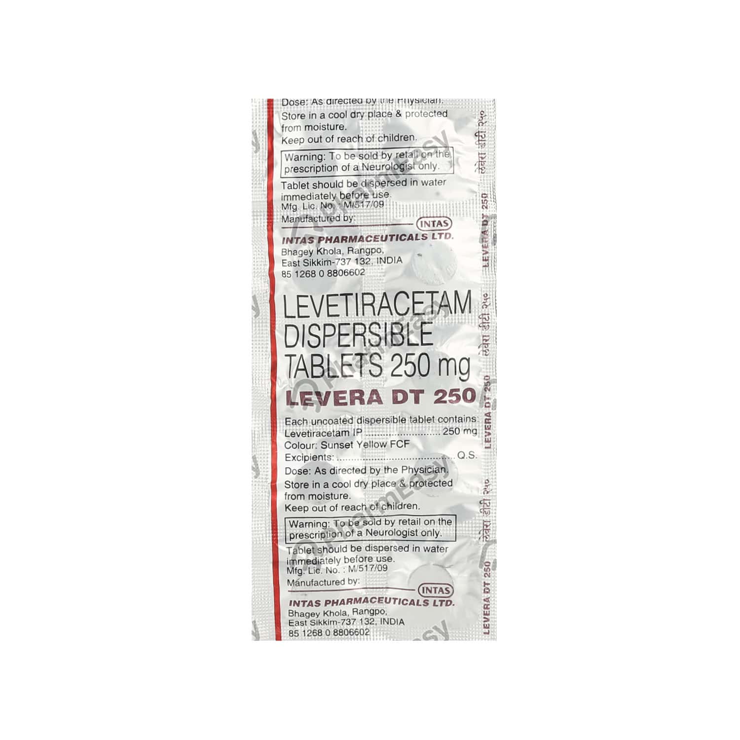 Buy Levera Dt 250 MG Tablet (10) Online at Flat 18% OFF* | PharmEasy