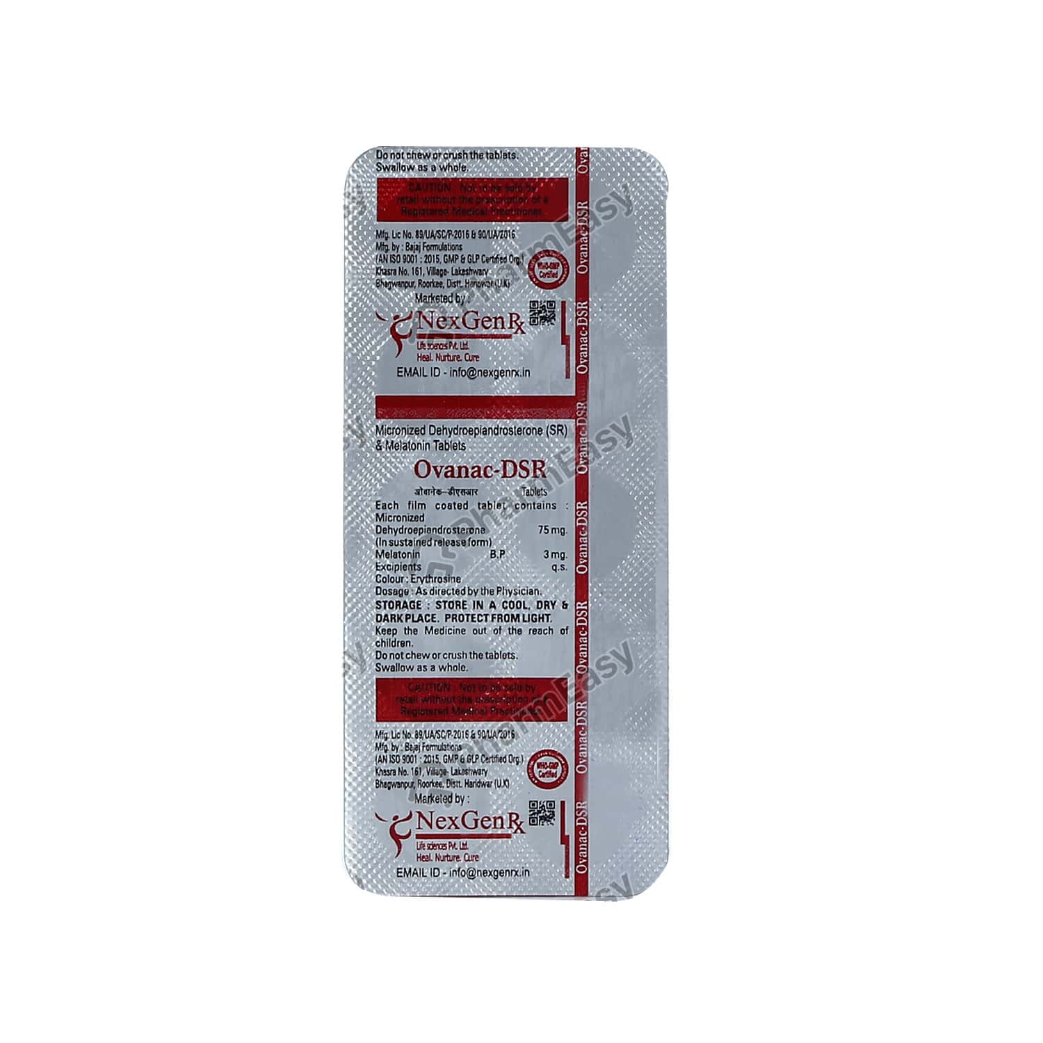 Buy Ovanac Dsr Tablet 10'S Online at Flat 18% OFF* | PharmEasy