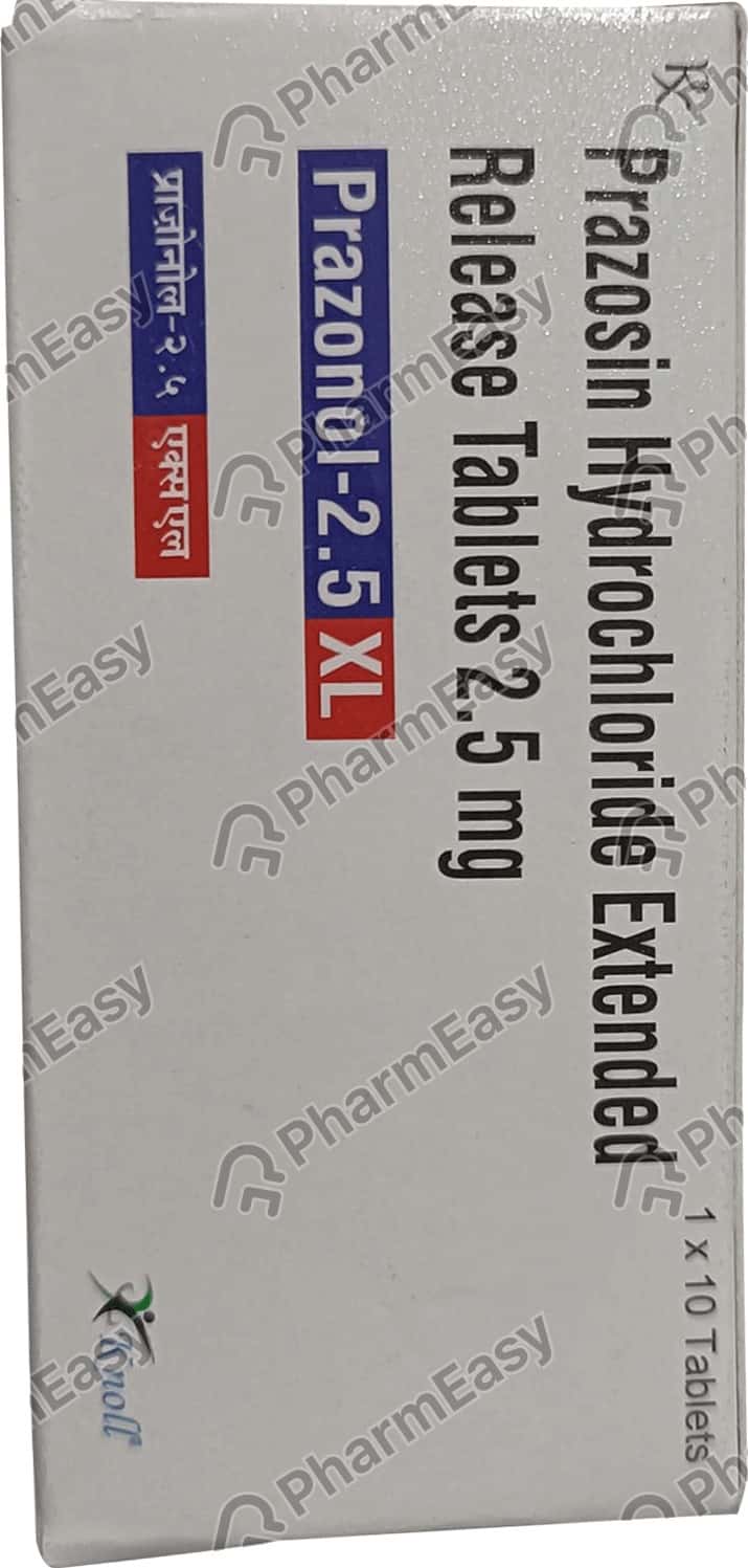 Prazonol Xl 2.5 MG Tablet (10): Uses, Side Effects, Price & Dosage ...