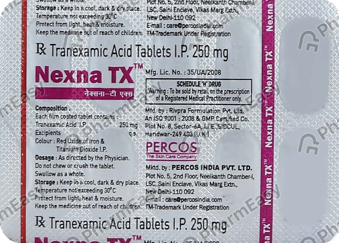 Nexna Tx 250 MG Tablet (10): Uses, Side Effects, Price & Dosage | PharmEasy