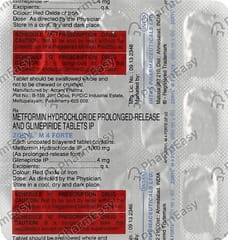 Zoryl M4 Forte Strip Of 15 Tablets: Uses, Side Effects, Price & Dosage ...