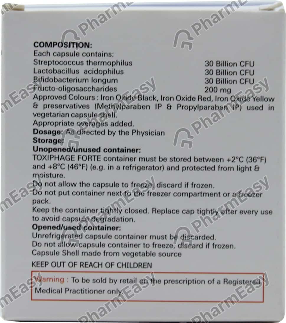 Buy Toxiphage Forte Bottle Of 10 Capsules Online at Flat 15% OFF ...