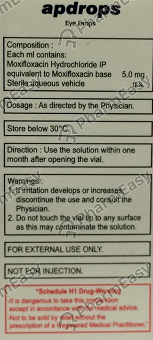 Apdrops 0.05 % Eye Drop (5): Uses, Side Effects, Price & Dosage | PharmEasy