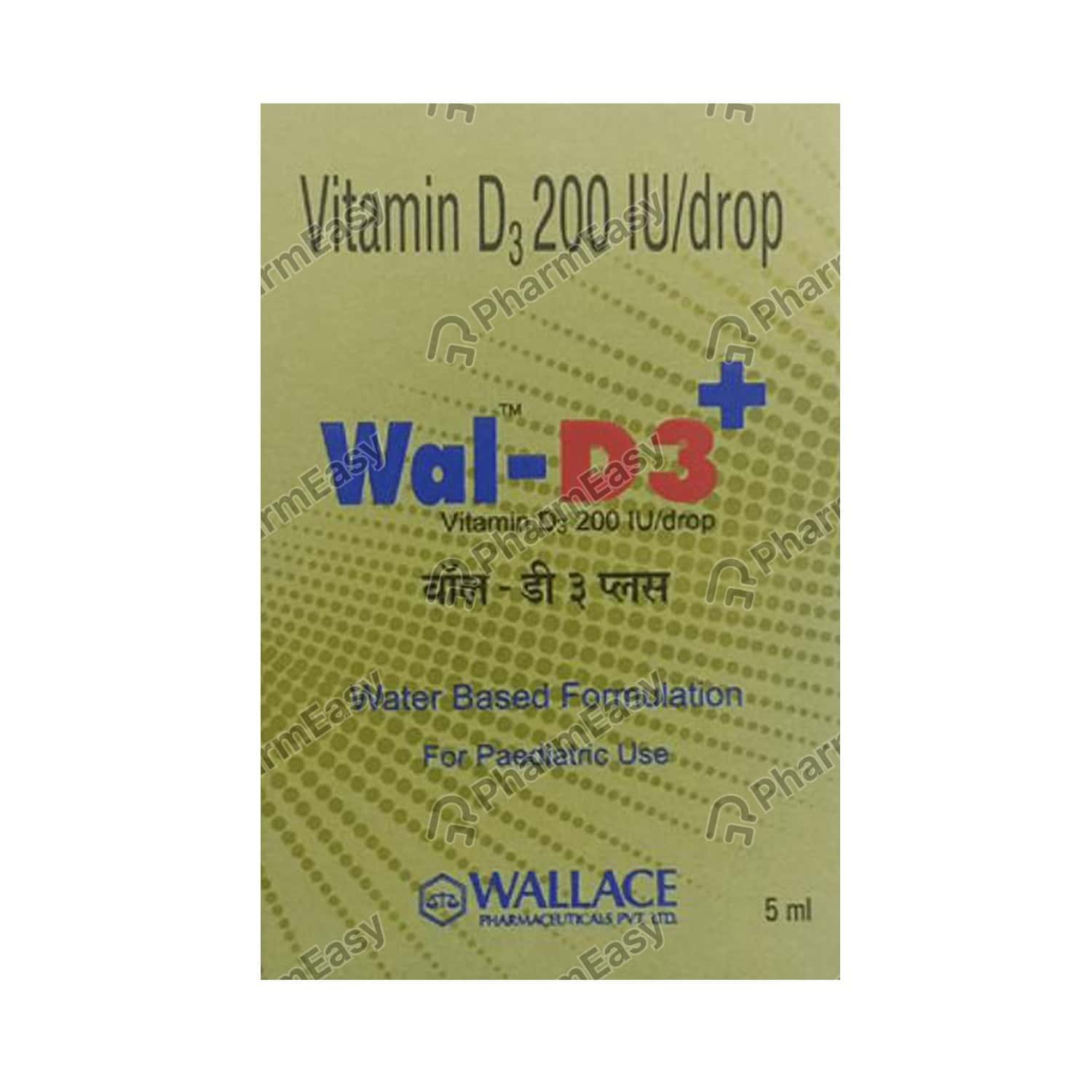 Wal D3 Plus 200 IU Oral Drop (5) - Uses, Side Effects, Dosage ...