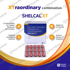 Shelcal Xt Strip Of 15 Tablets: Uses, Side Effects, Price & Dosage ...