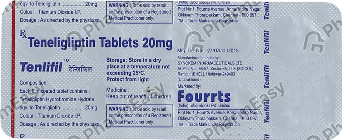 Tenlifil 20 MG Tablet (10): Uses, Side Effects, Price & Dosage | PharmEasy