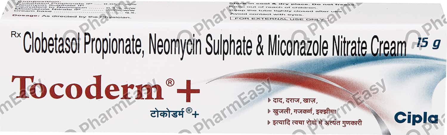 Tocoderm Plus Tube Of 15gm Cream: Uses, Side Effects, Price & Dosage ...