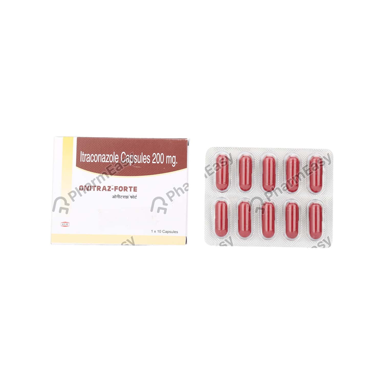Onitraz Forte 200mg Strip Of 10 Capsules - Uses, Side Effects, Dosage ...