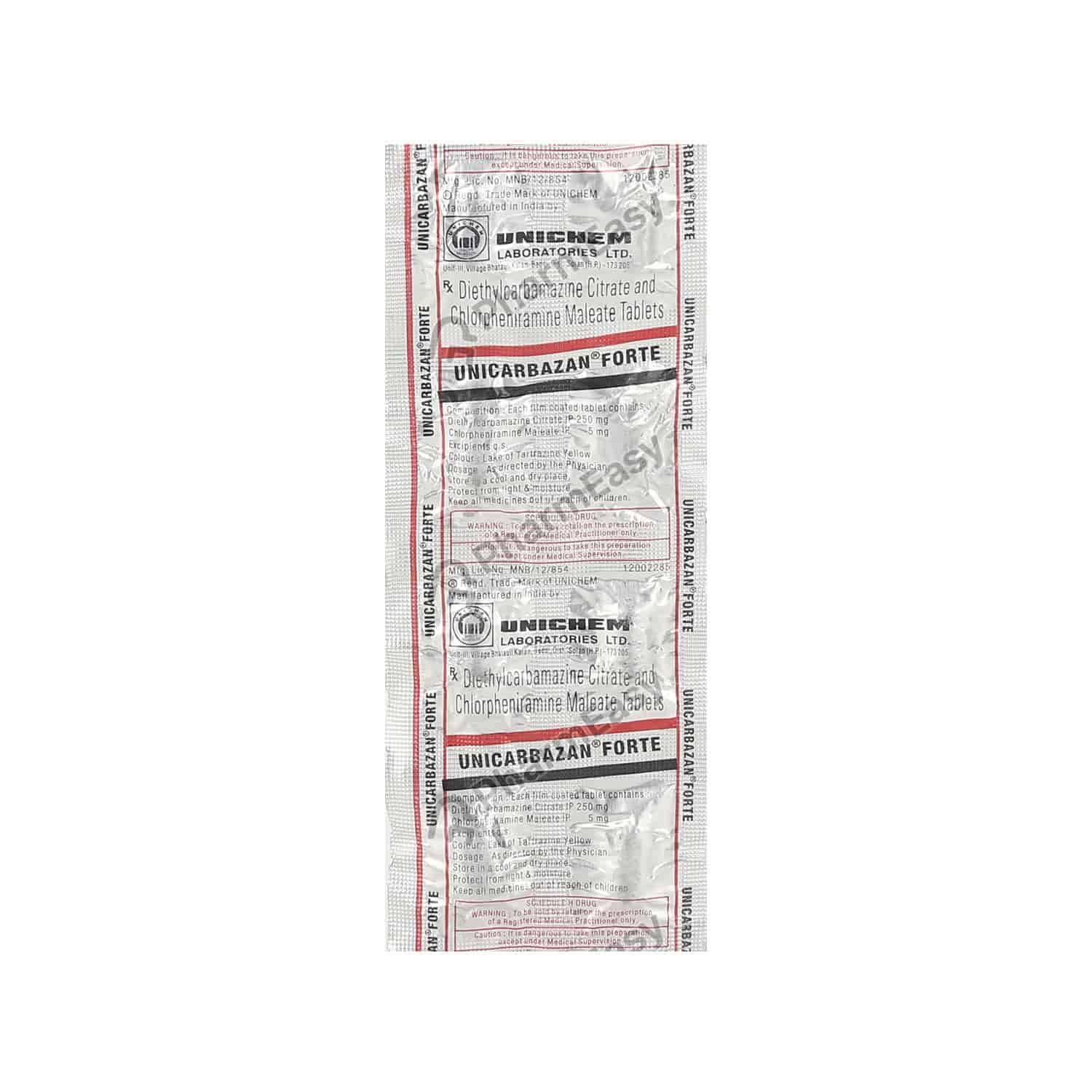 Buy Unicarbazan Forte Strip Of 10 Tablets Online at Flat 18% OFF ...