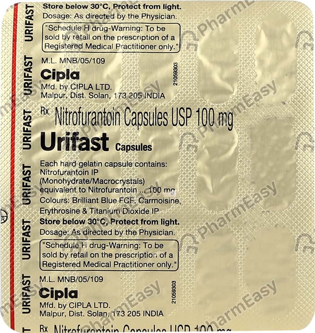 Urifast 100 MG Capsule (15): Uses, Side Effects, Price & Dosage | PharmEasy