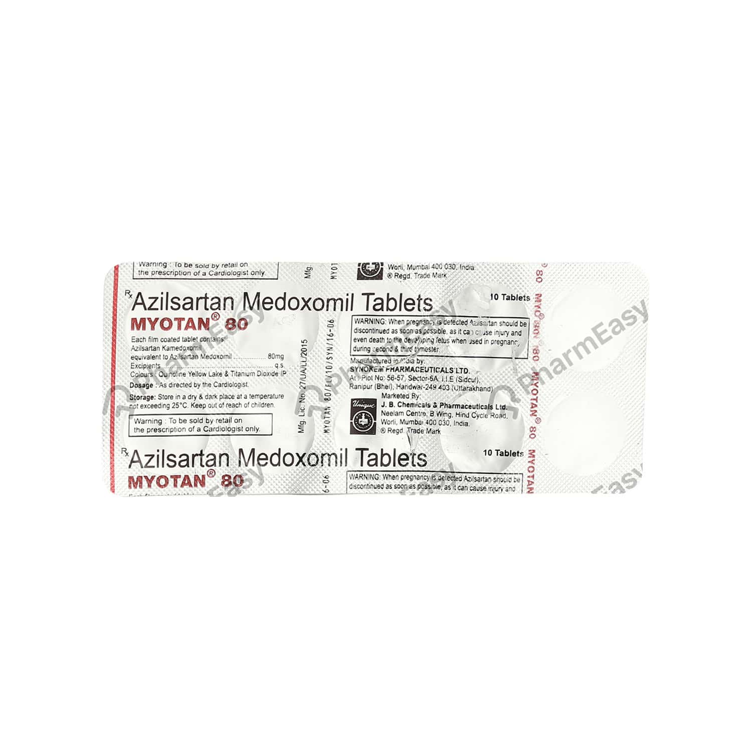 Myotan 80 MG Tablet (10) - Uses, Side Effects, Dosage, Composition ...