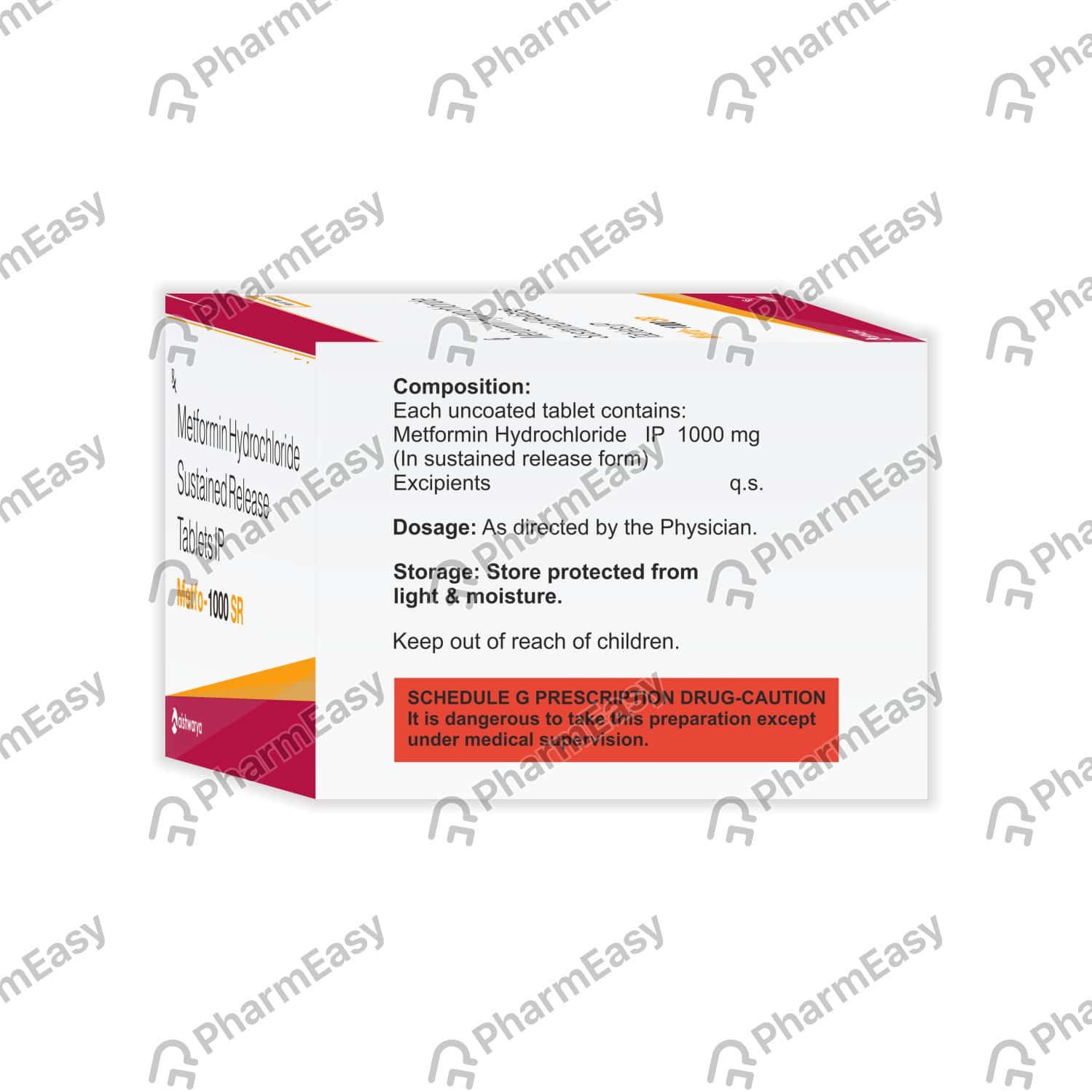 Metfo Sr 1000 MG Tablet (10): Uses, Side Effects, Price & Dosage ...