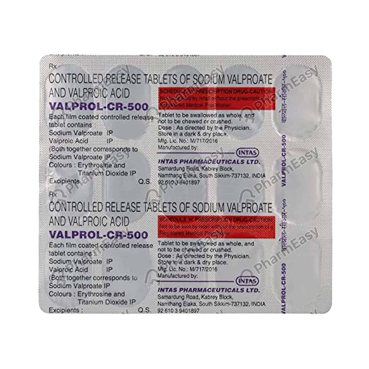 Buy Valprol Cr 500 15'S Online at Flat 18% OFF* | PharmEasy