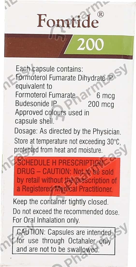 Fomtide 200 Octacap 30'S: Uses, Side Effects, Price & Dosage | PharmEasy