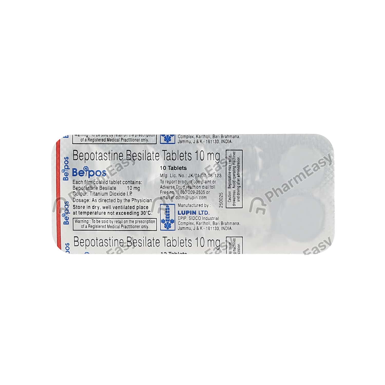 Buy Beipos 10 MG Tablet (10) Online at Flat 18% OFF* | PharmEasy