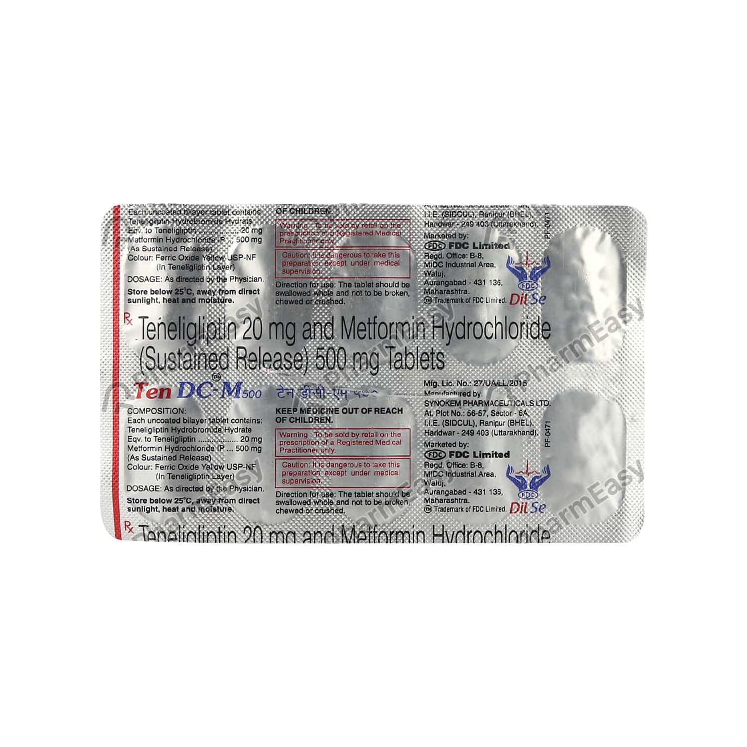 Ten Dc M 500 Tab 10'S - Uses, Side Effects, Dosage, Composition & Price ...