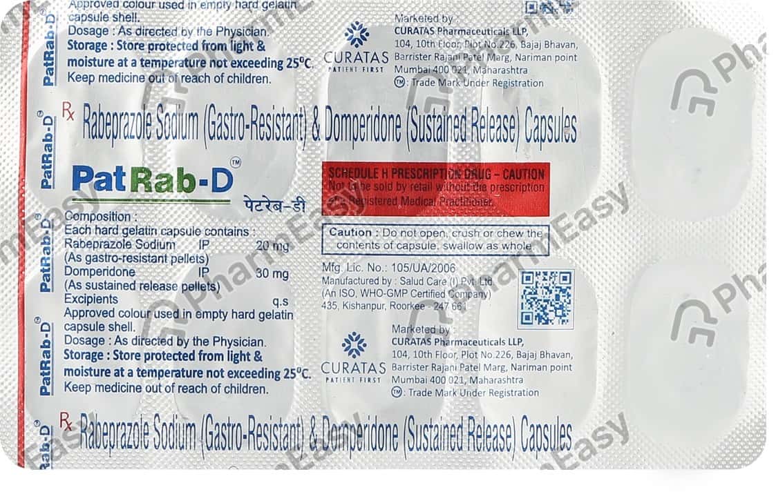 Patrab D Strip Of 10 Capsules: Uses, Side Effects, Price & Dosage ...
