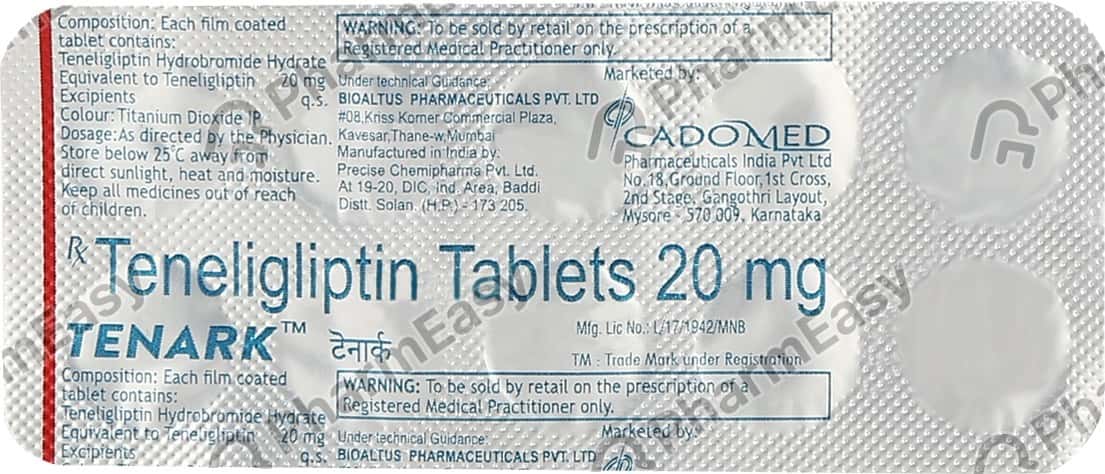 Tenark 20 MG Tablet (10): Uses, Side Effects, Price & Dosage | PharmEasy