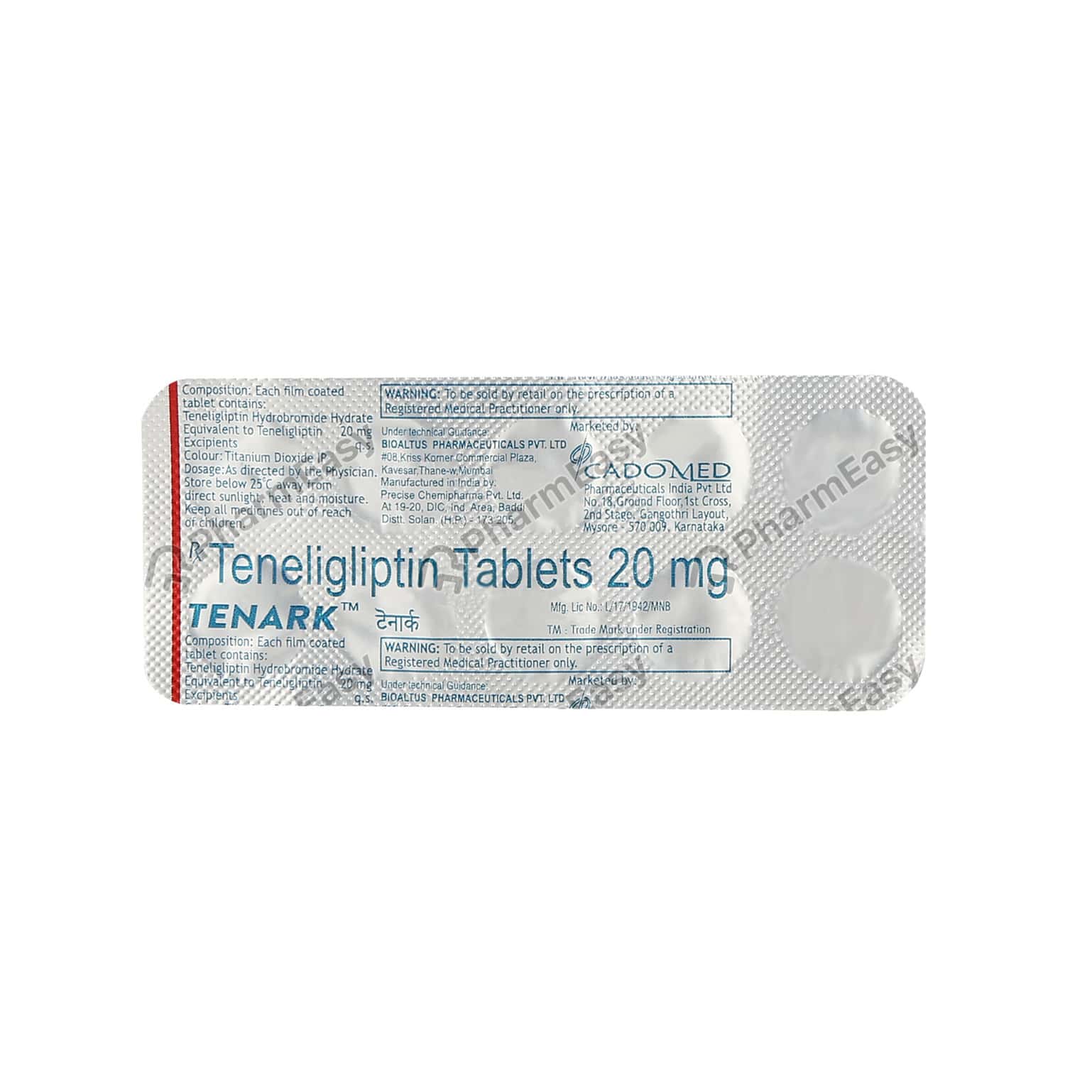 Tenark 20 MG Tablet (10): Uses, Side Effects, Price, Dosage ...