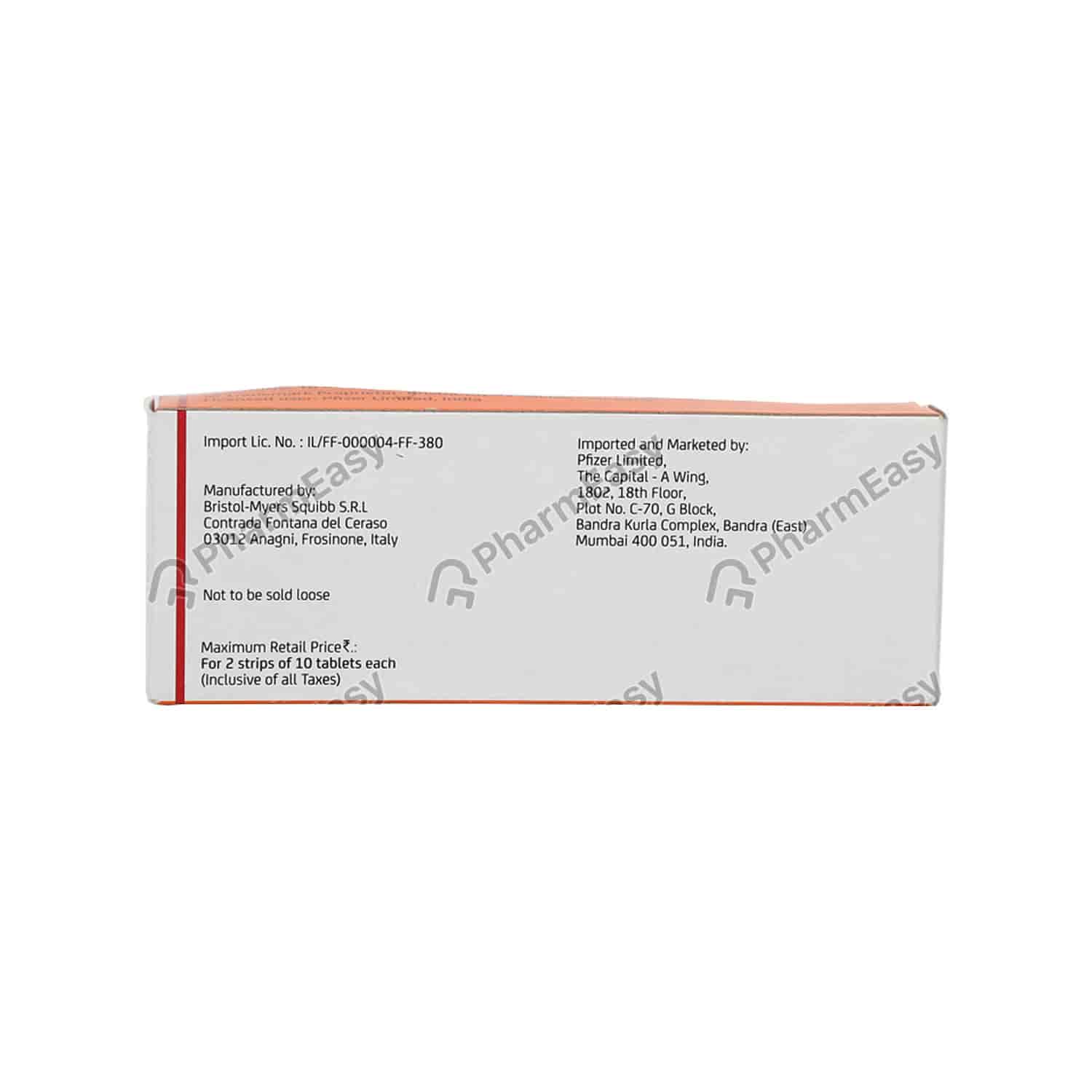 Buy Eliquis 5mg Tab 2*10'S Online at flat 15% off | PharmEasy