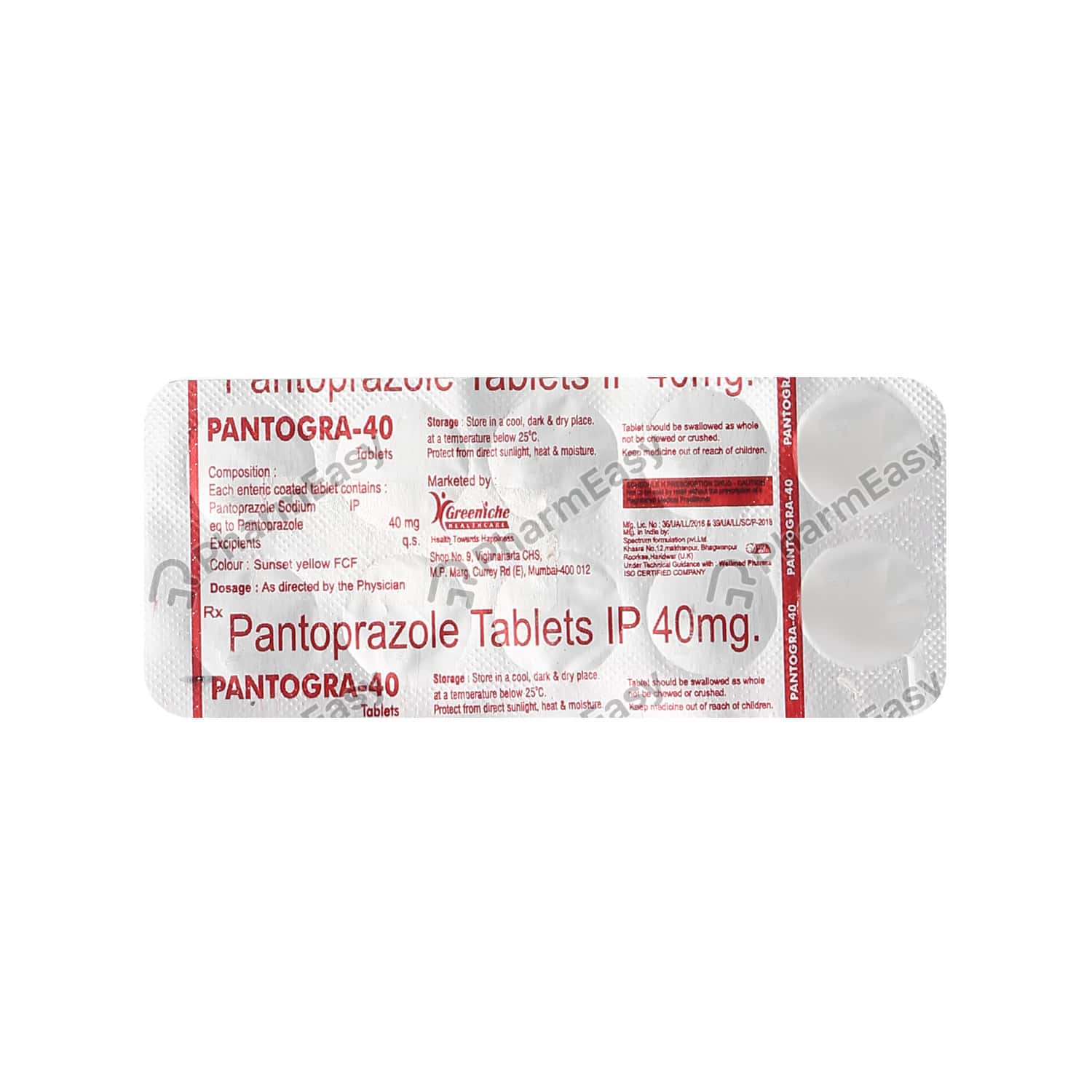 Pantogra 40 MG Tablet (10): Uses, Side Effects, Price, Dosage ...