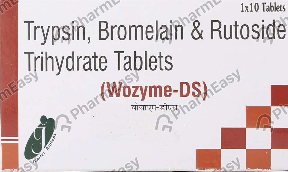 Wozyme Ds Strip Of 10 Tablets: Uses, Side Effects, Price & Dosage ...