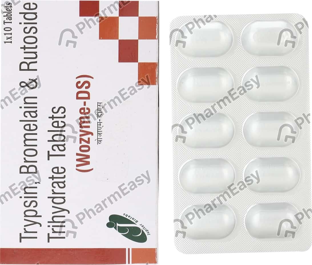 Wozyme Ds Tablets 10'S: Uses, Side Effects, Price, Dosage & Composition ...