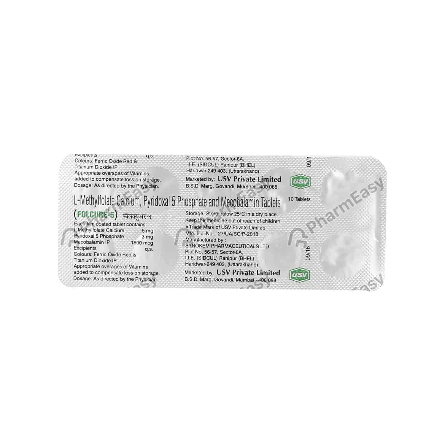 Buy Folcure 5mg Strip Of 10 Tablets Online at flat 15% off | PharmEasy