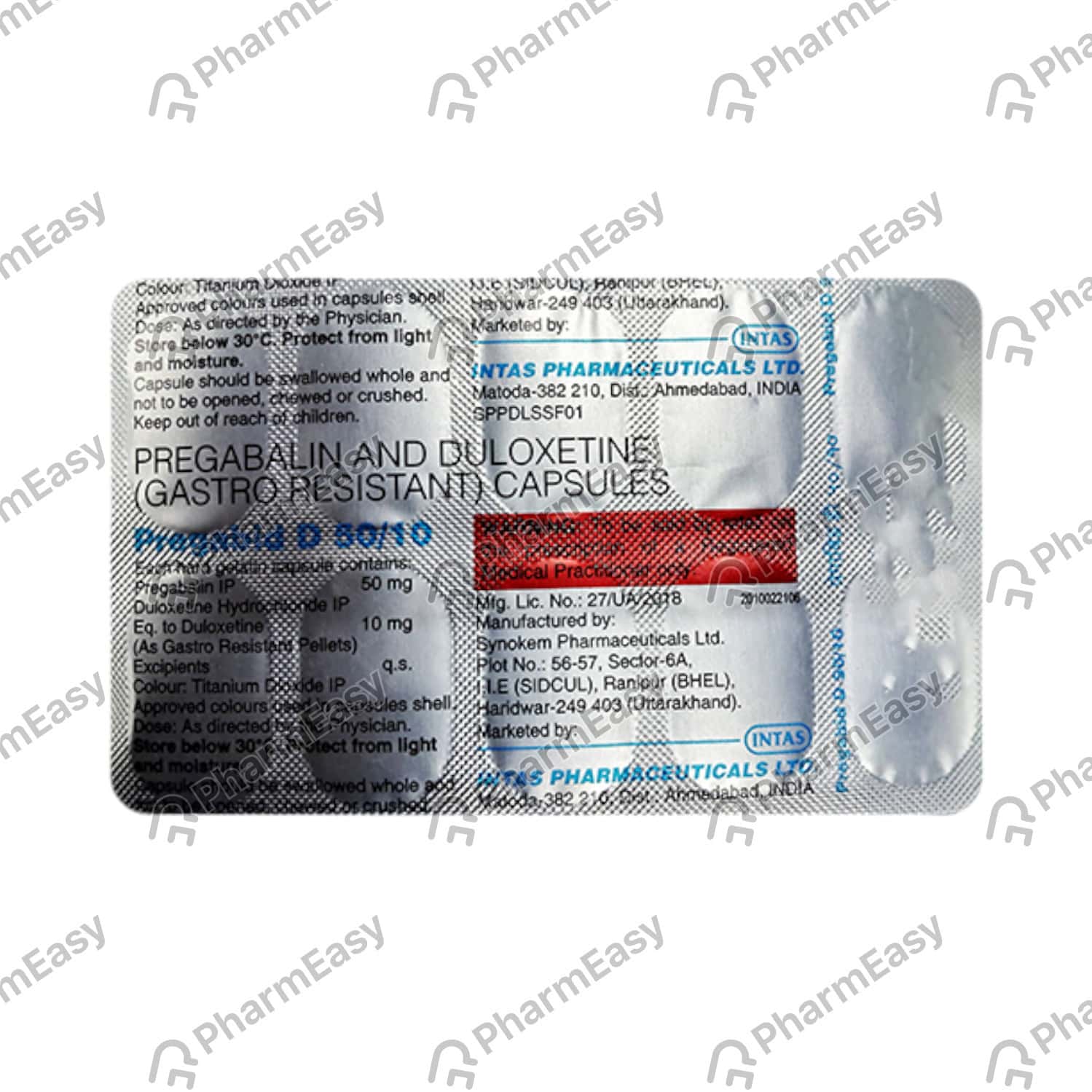 Pregabid D 50/10mg Strip Of 10 Capsules: Uses, Side Effects, Price ...