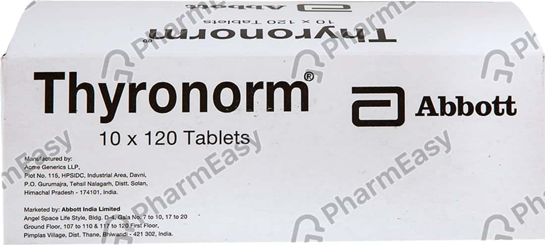 Thyronorm 100 MCG Tablet (120): Uses, Side Effects, Price, Dosage ...