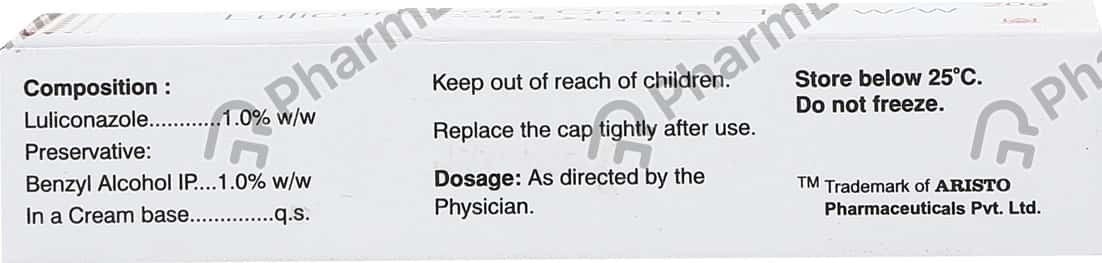 Luliderm 1 % Cream (20): Uses, Side Effects, Price & Dosage | PharmEasy