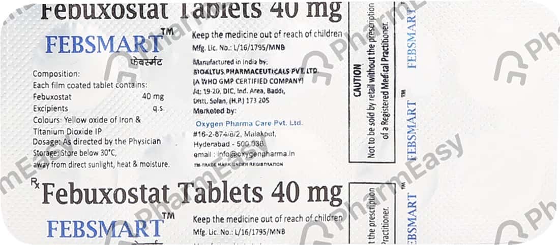 Furic 40 MG Tablet (10): Uses, Side Effects, Price & Dosage | PharmEasy