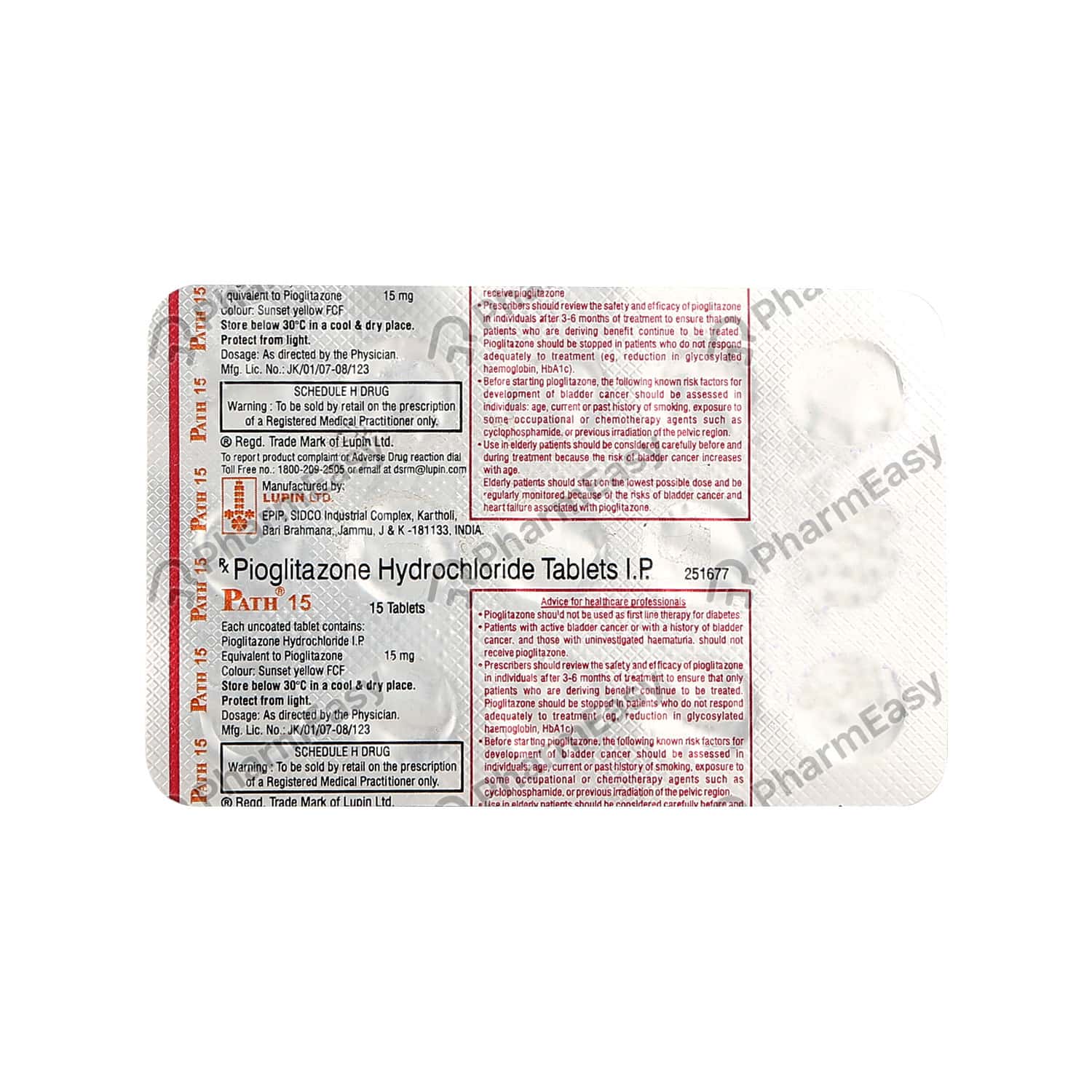 Buy Path 15 MG Tablet (15) Online at Flat 15% OFF | PharmEasy