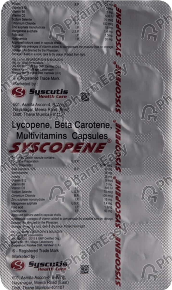 Buy Syscopene Strip Of 10 Capsules Online at Flat 15% OFF | PharmEasy