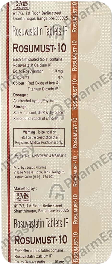 Rosotin 10 MG Tablet (10): Uses, Side Effects, Price & Dosage | PharmEasy