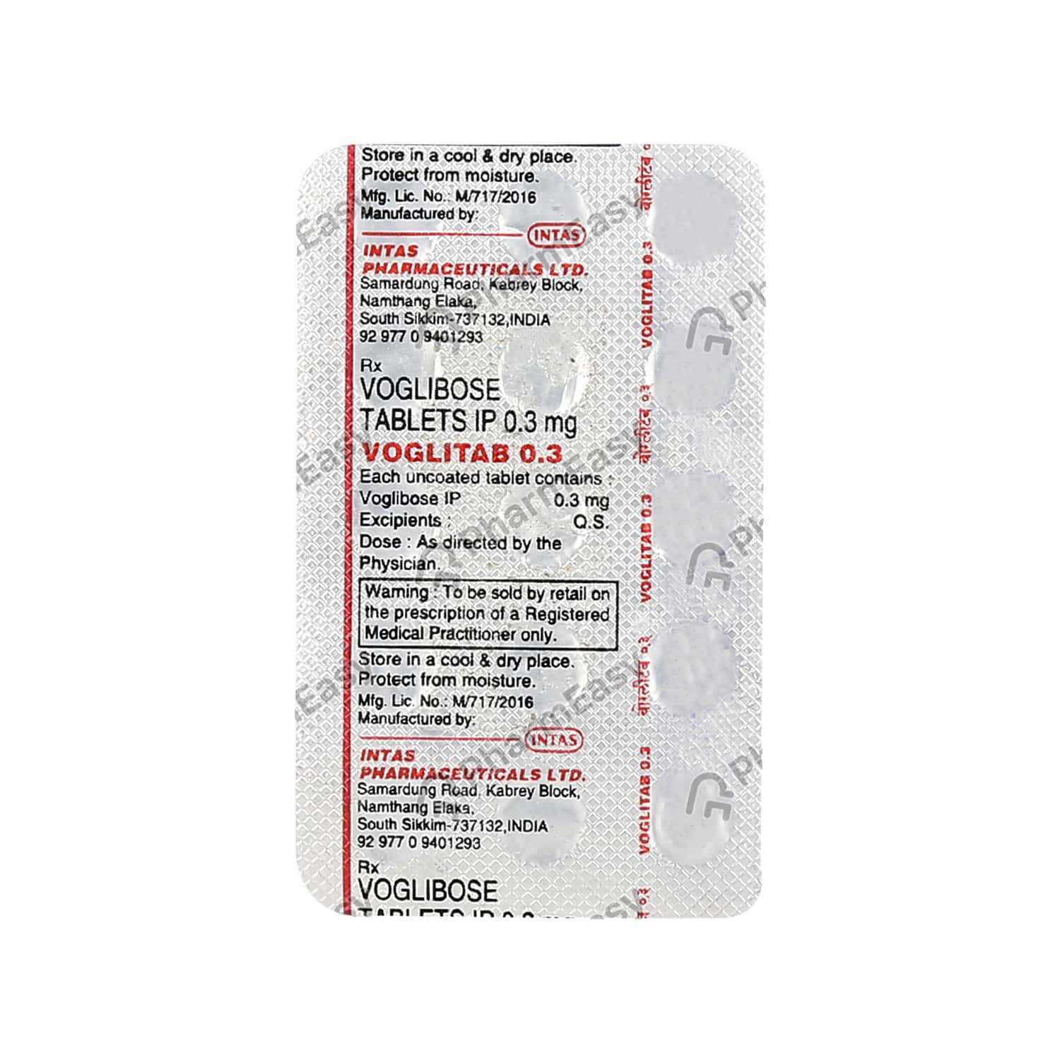 Buy Voglitab 0.3 MG Tablet (15) Online at Flat 18% OFF* | PharmEasy