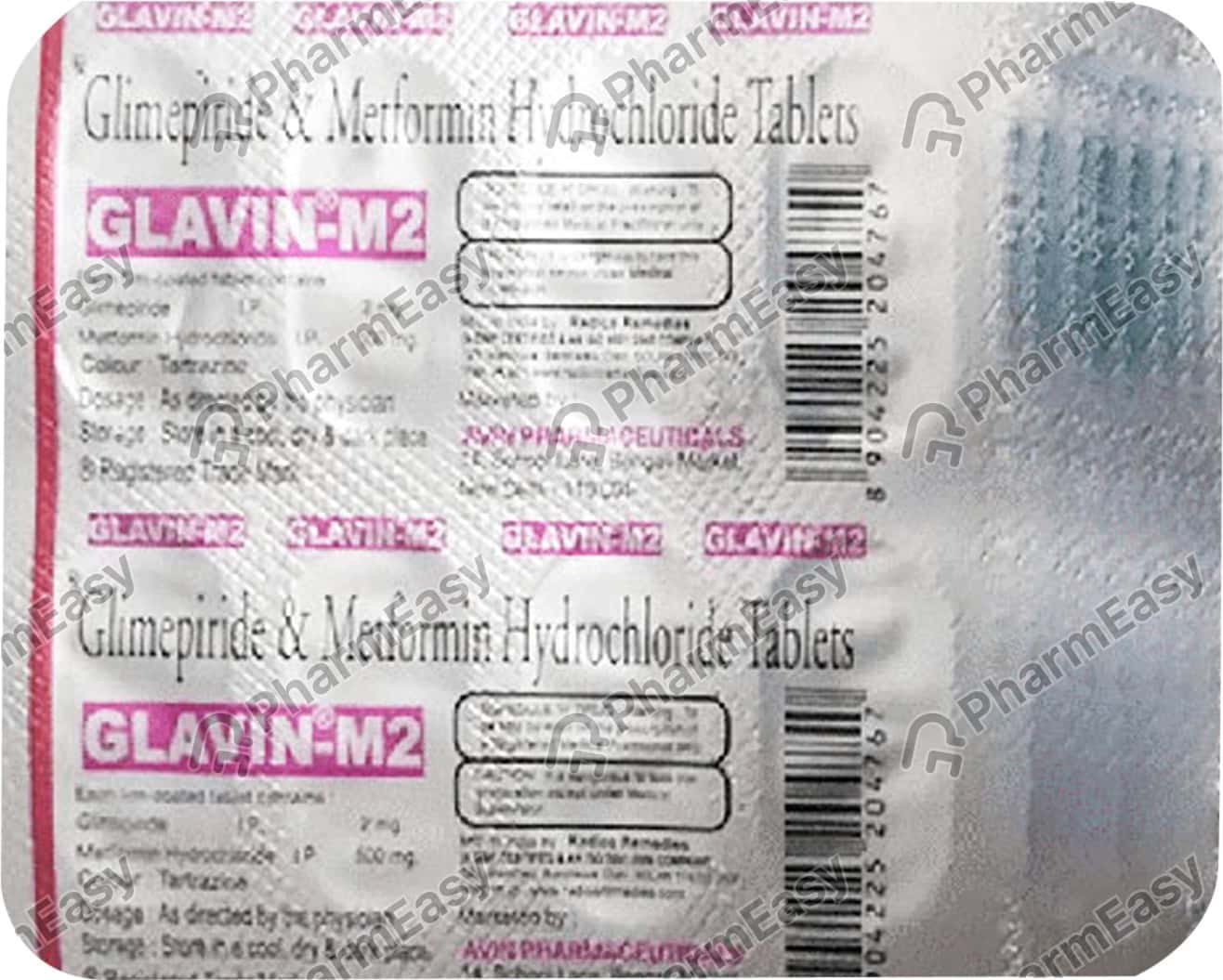 Glavin M2 Strip Of 10 Tablets: Uses, Side Effects, Price & Dosage ...