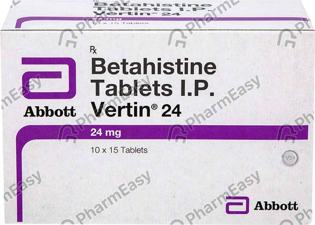 Vertin 24 MG Tablet (15): Uses, Side Effects, Price & Dosage | PharmEasy