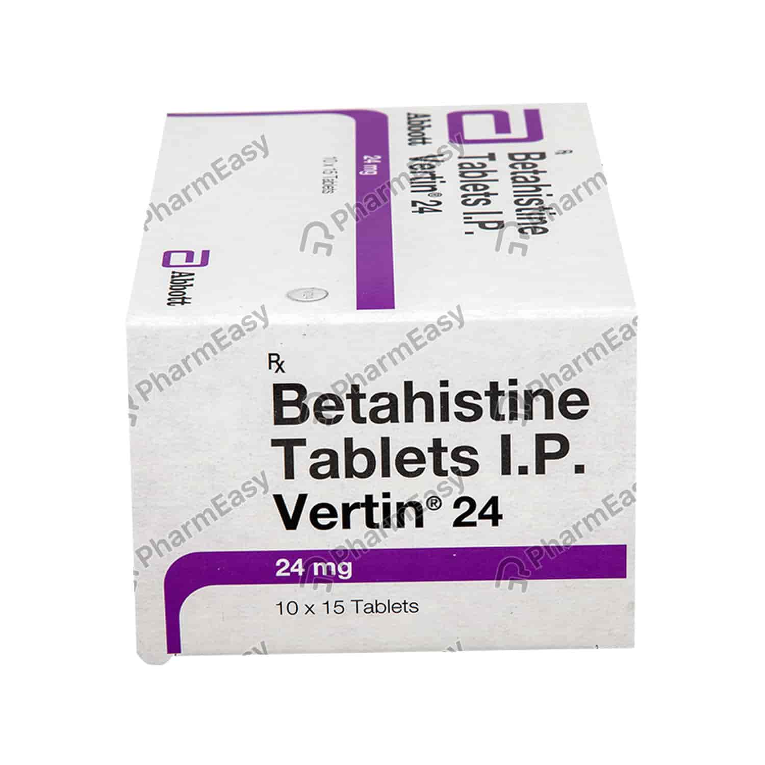 Vertin 24mg Tab 15'S - Uses, Side Effects, Dosage, Composition & Price ...