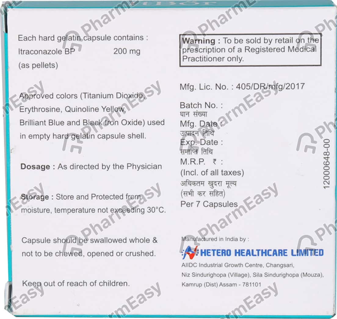 Itbor 200 MG Capsule (7): Uses, Side Effects, Price & Dosage | PharmEasy