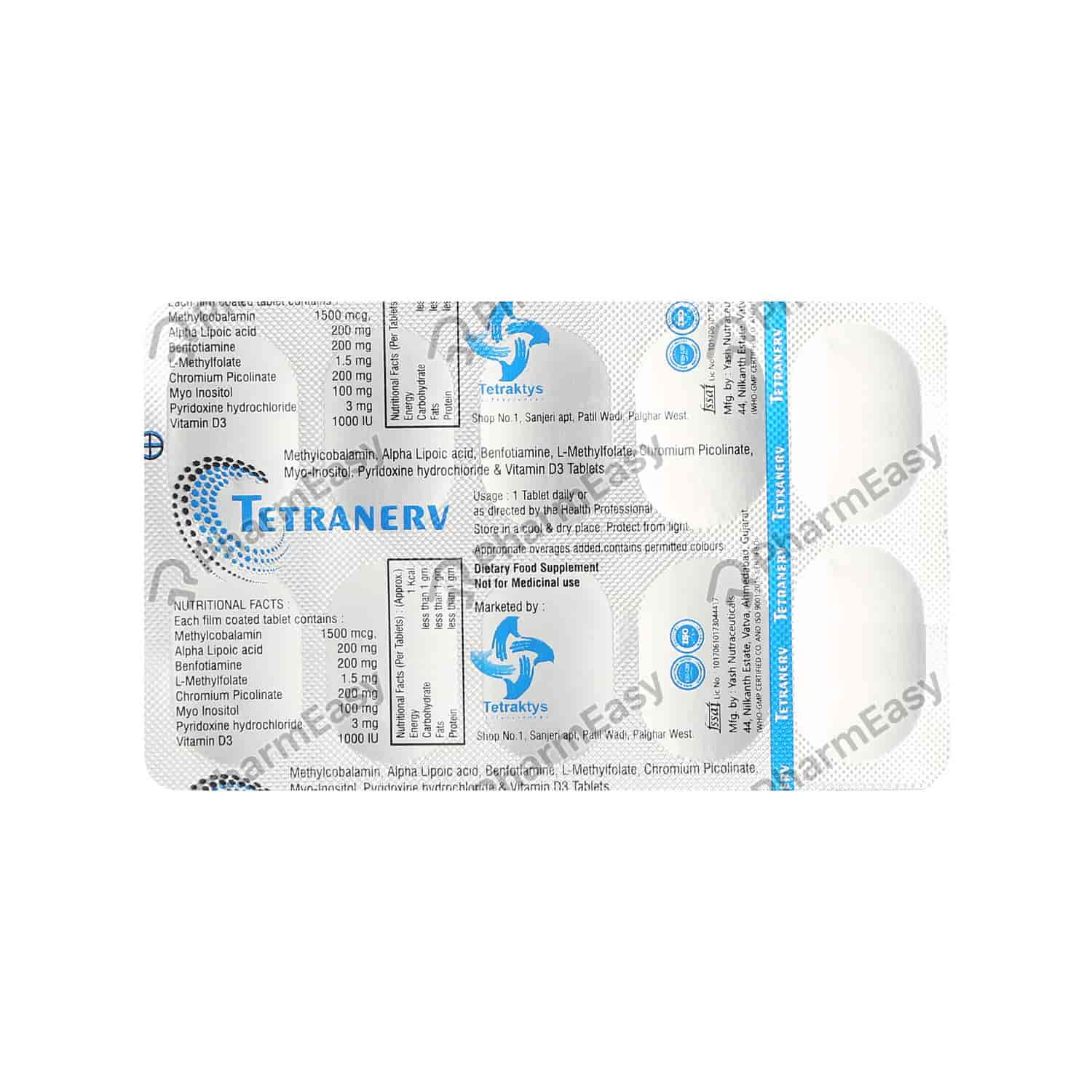 Buy Tetranerv Tab 10'S Online at Flat 18% OFF* | PharmEasy