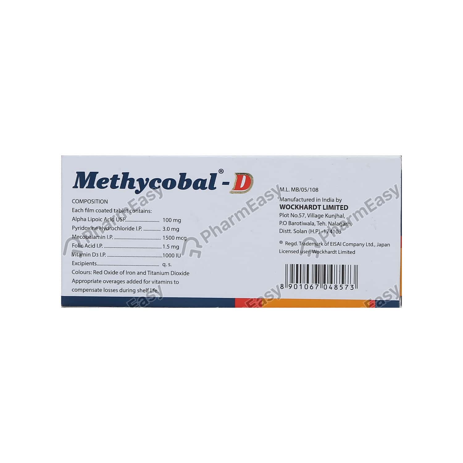 Buy Methycobal D Strip Of 10 Tablets Online at Flat 18% OFF* | PharmEasy
