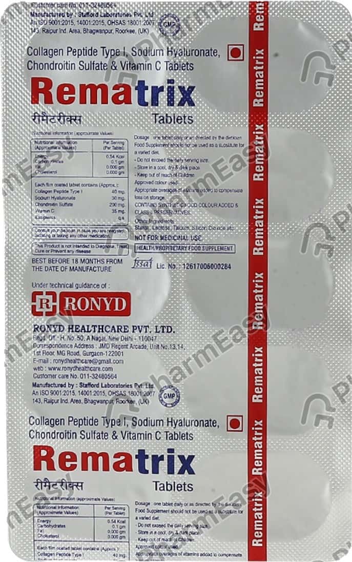 Buy Rematrix Strip Of 10 Tablets Online at Flat 15% OFF | PharmEasy