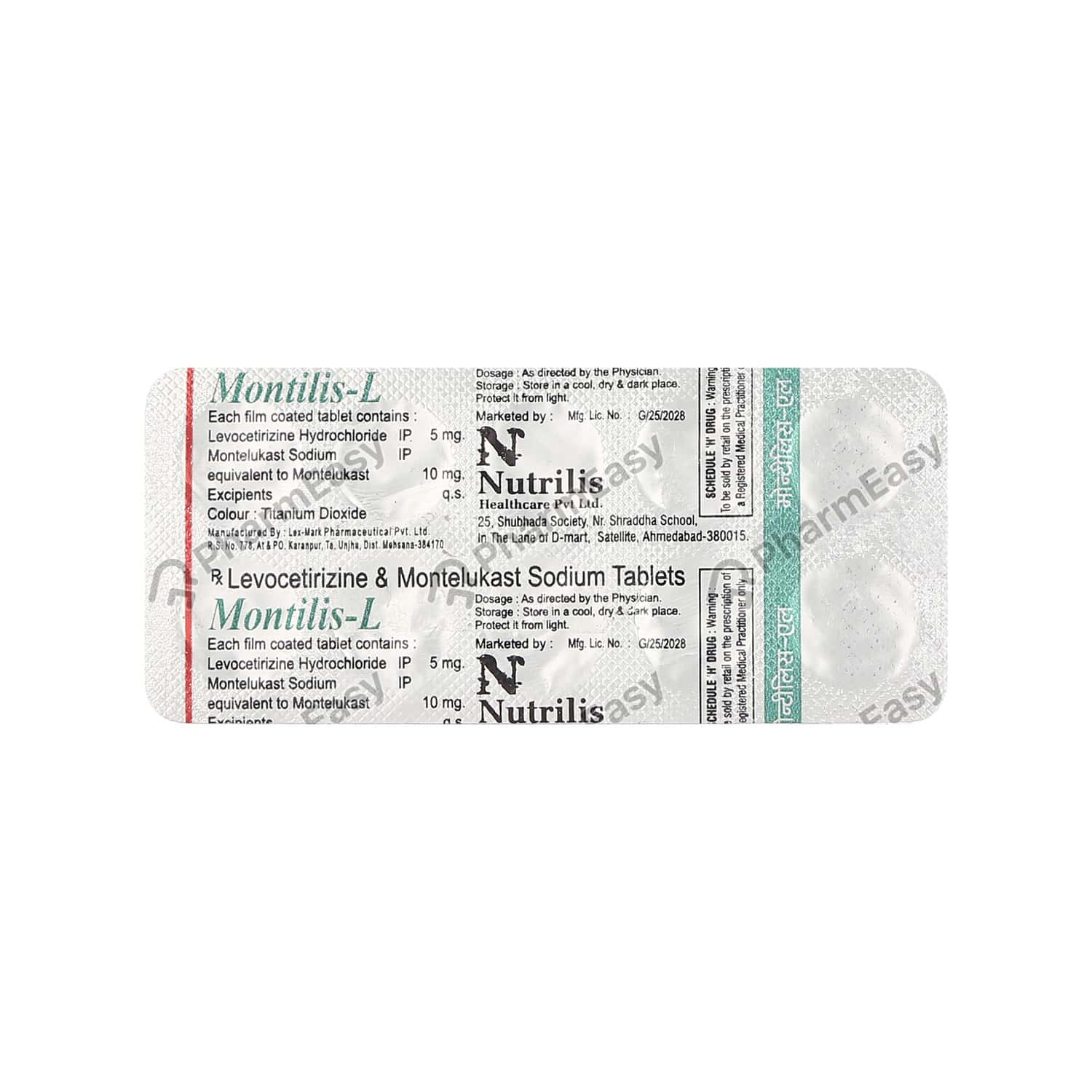 Montilis L Strip Of 10 Tablets - Uses, Side Effects, Dosage ...